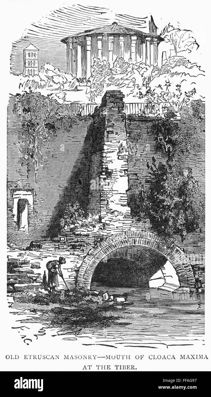 CLOACA MAXIMA AT ROME. /nLine engraving, 19th century Stock Photo - Alamy