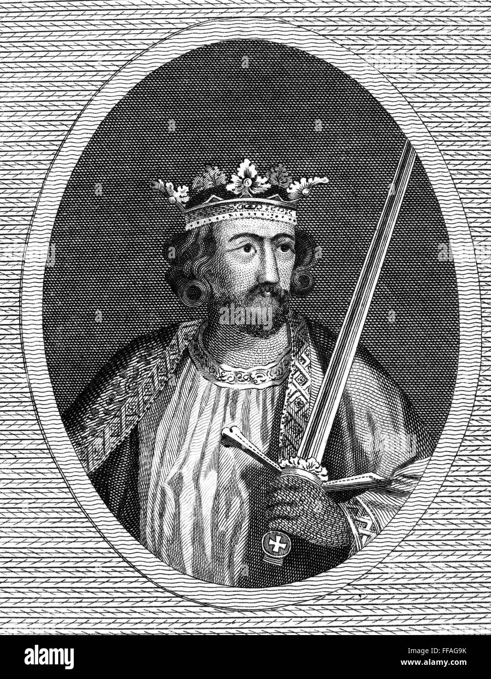 EDWARD I (1239-1307). /nKing of England, 1272-1307. Copper engraving ...