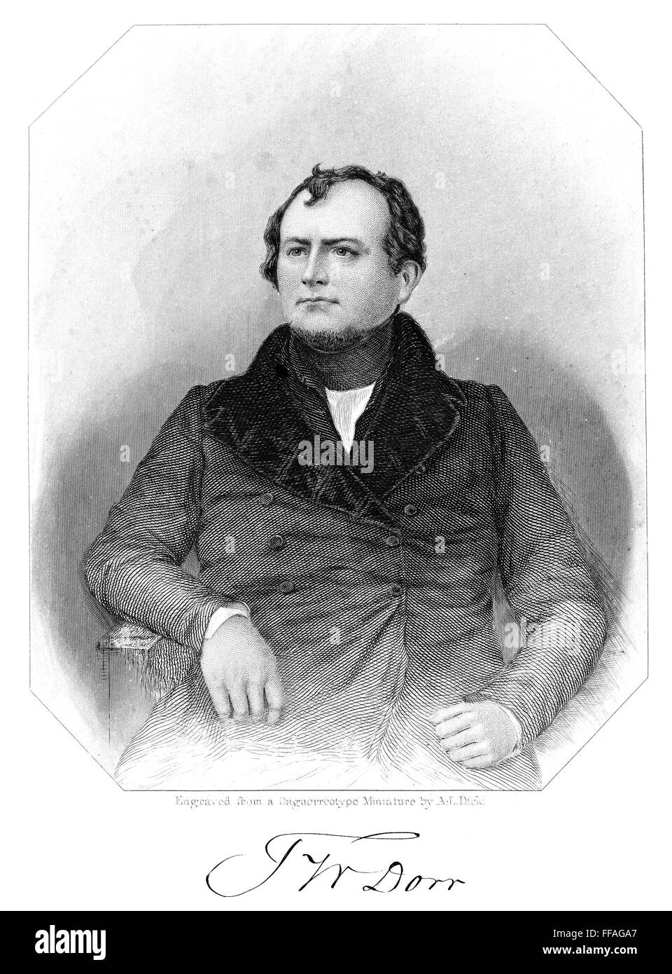 THOMAS WILSON DORR /n(1805-1854). American lawyer and politician. Line ...
