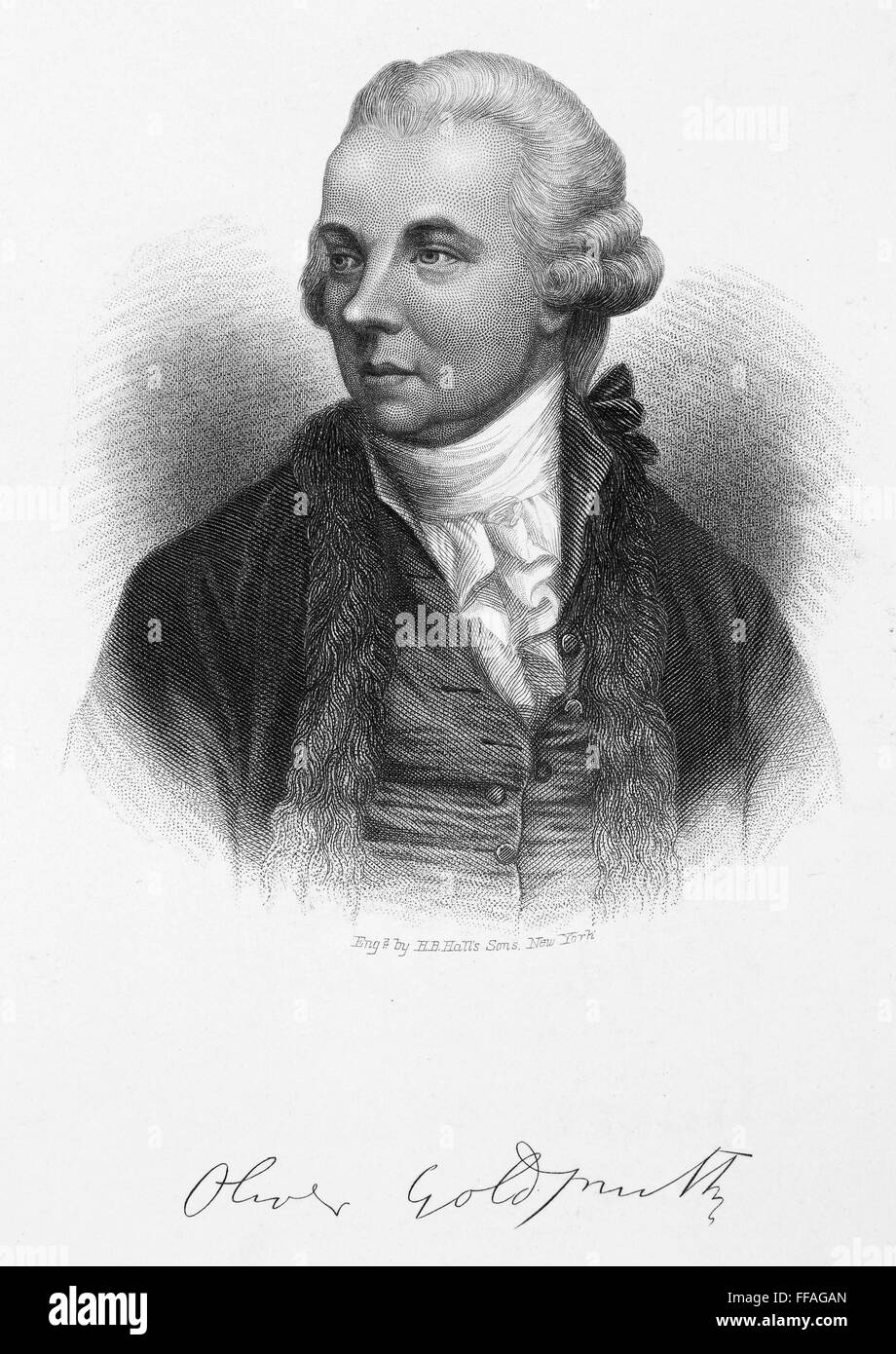 OLIVER GOLDSMITH /n(1728-1774). Anglo-Irish writer. Line and stipple ...