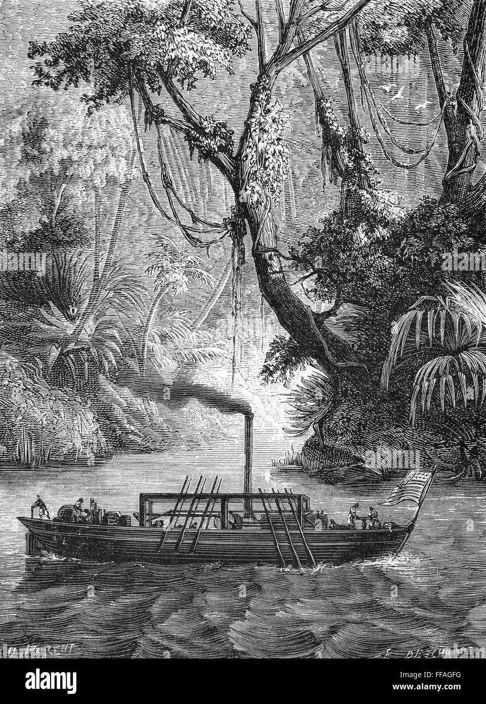 JOHN FITCH STEAMBOAT. /nAmerican inventor John Fitch (1743-1798 ...