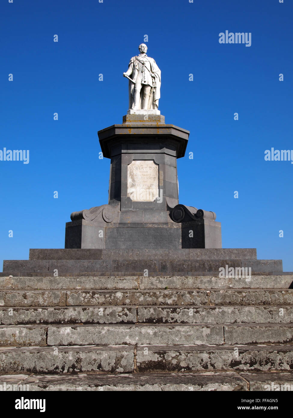 Marble statue of Prince Albert on Tenby’s Castle Hill Stock Photo - Alamy