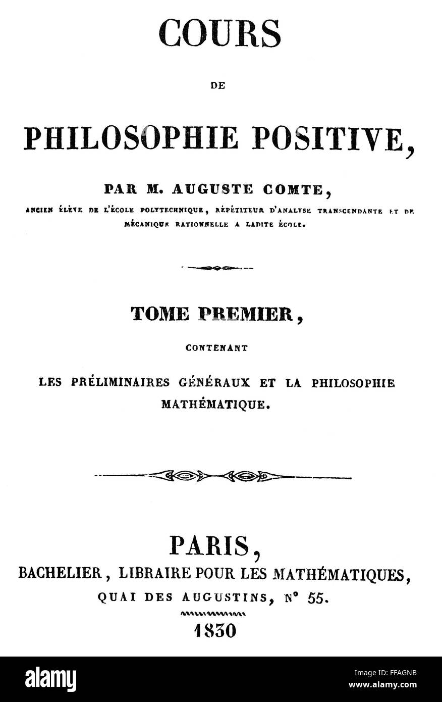 Auguste Comte Positive Philosophy