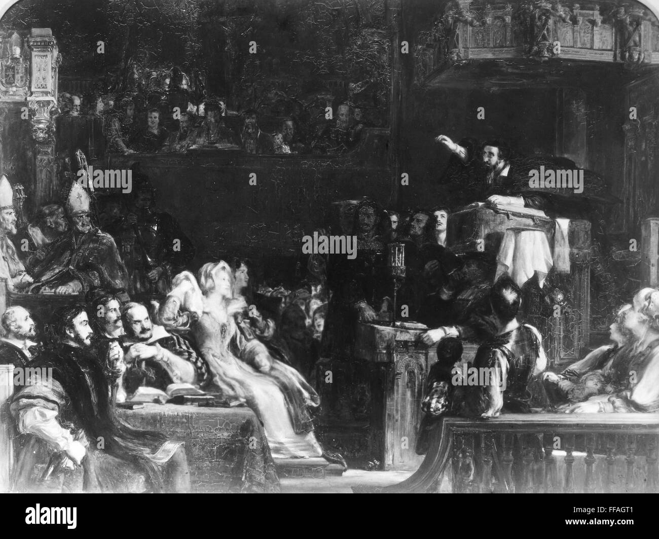 JOHN KNOX (1505-1572). /nScottish religious reformer. The preaching of ...