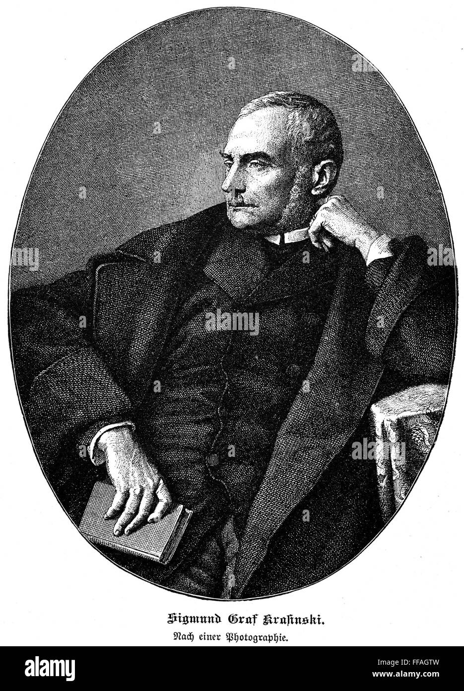 COUNT ZYGMUNT KRASINSKI /n(1812-1859). Polish poet. Line engraving ...