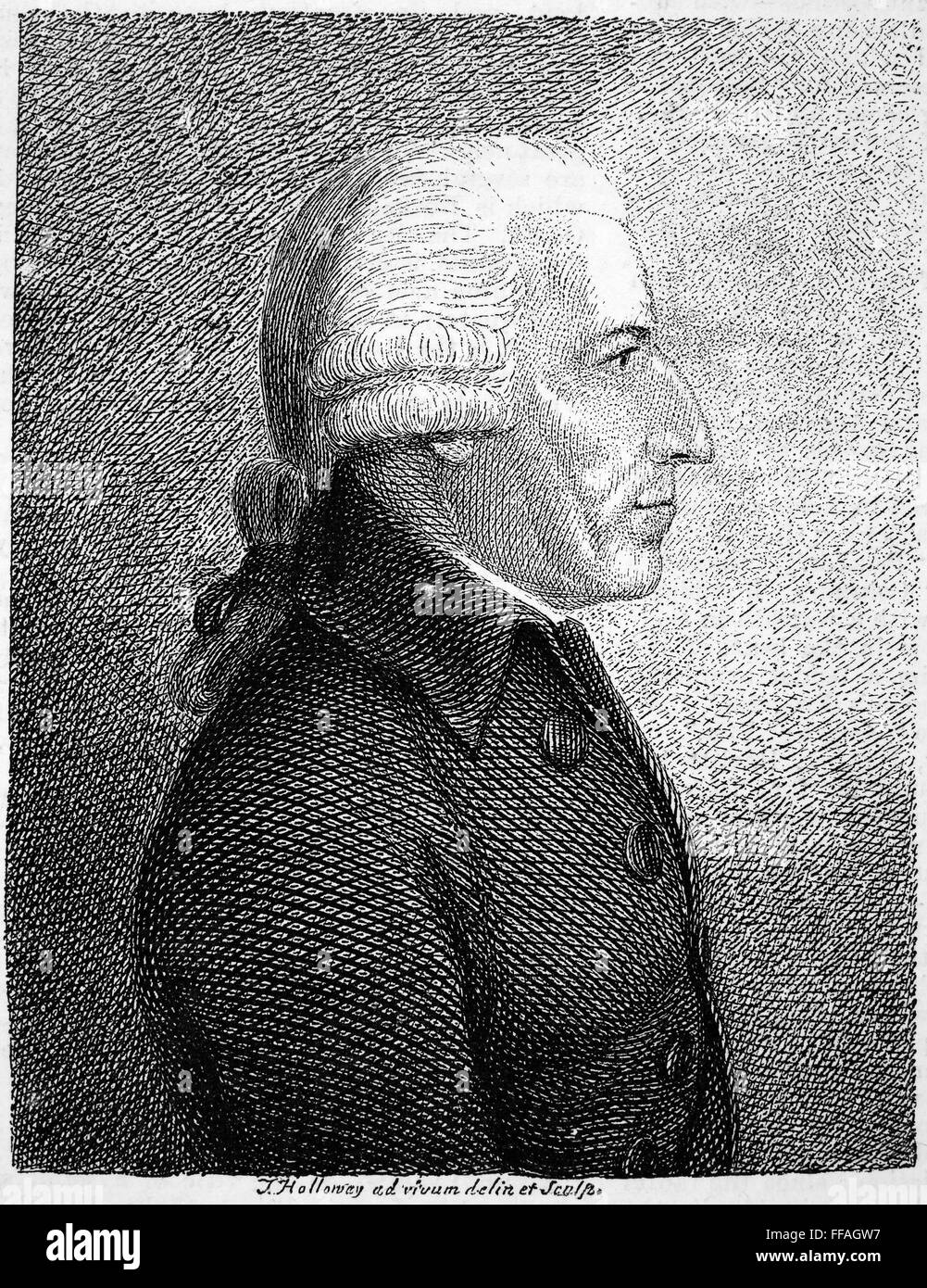 JOHN HOWARD (c1726-1790). /nEnglish prison reformer. Line engraving ...