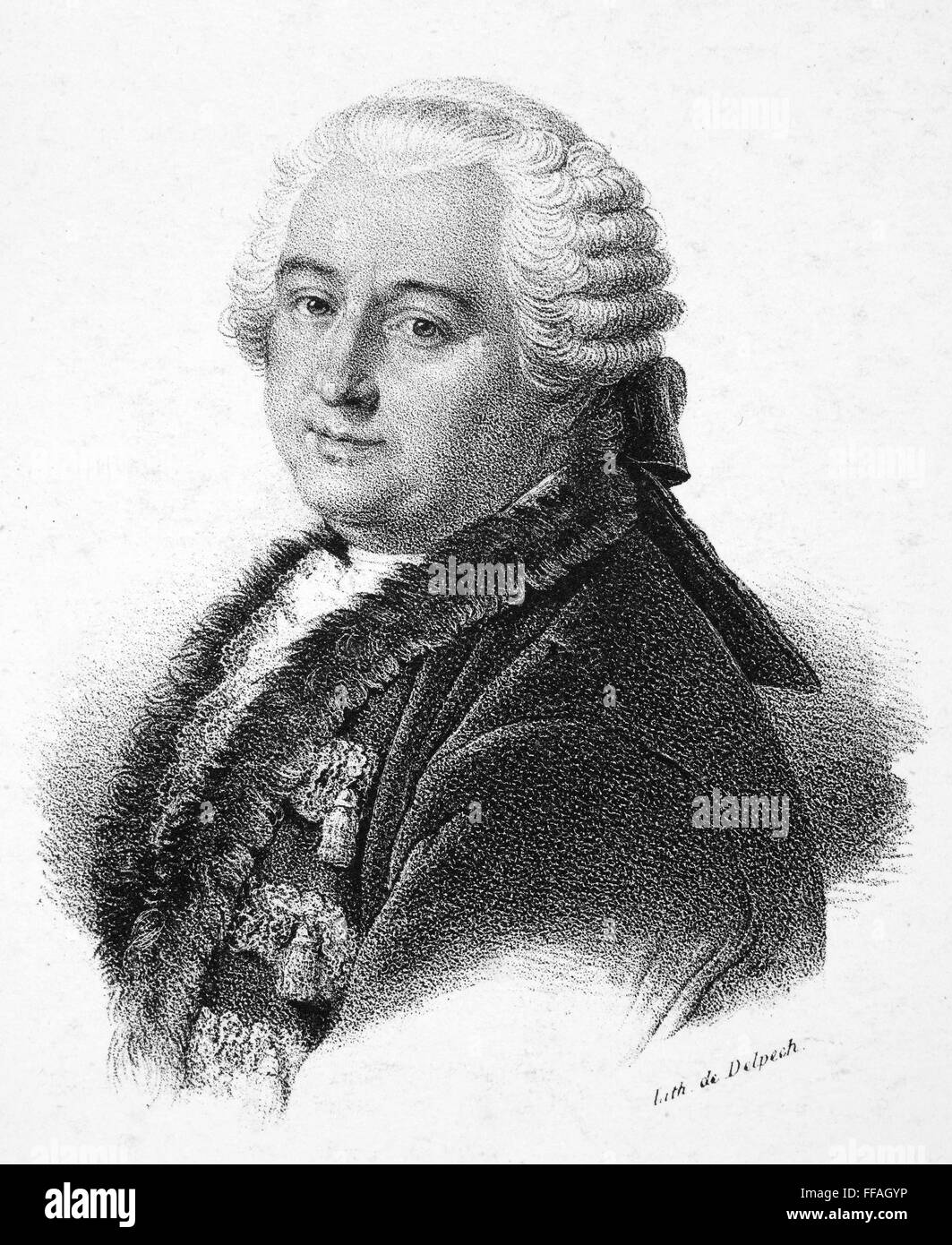 CLAUDE ADRIEN HELVETIUS /n(1715-1771). French philosopher. Lithograph ...