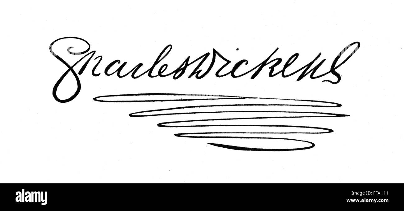 CHARLES DICKENS (1812-1870). /nEnglish novelist. Autograph signature ...