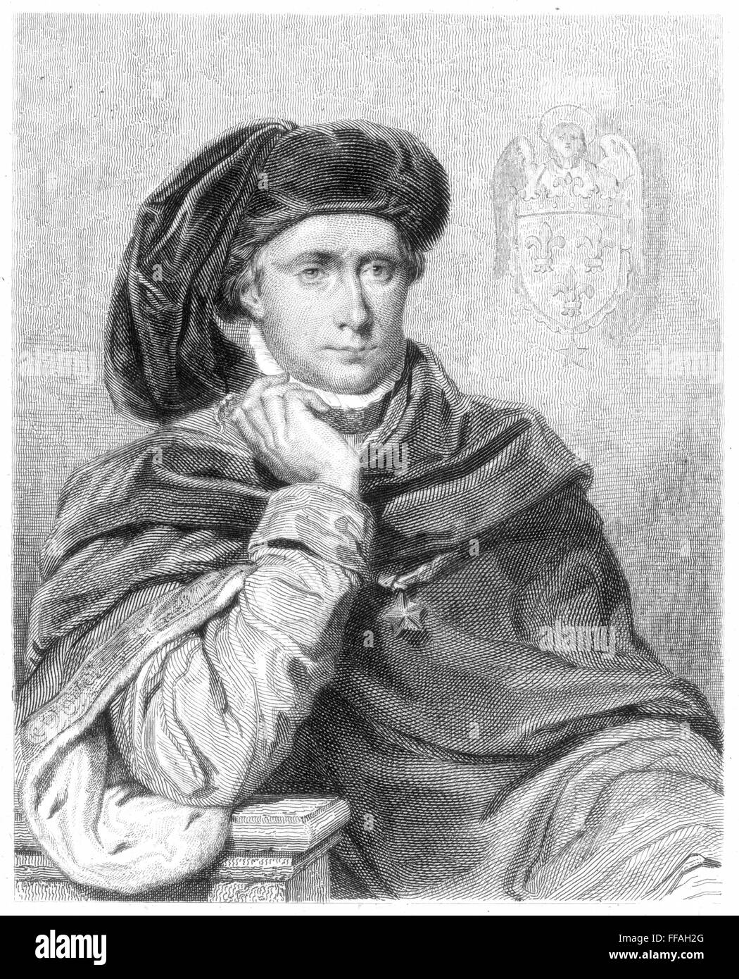 CHARLES VI (1368-1422). /nKing of France, 1380-1422. Steel engraving ...