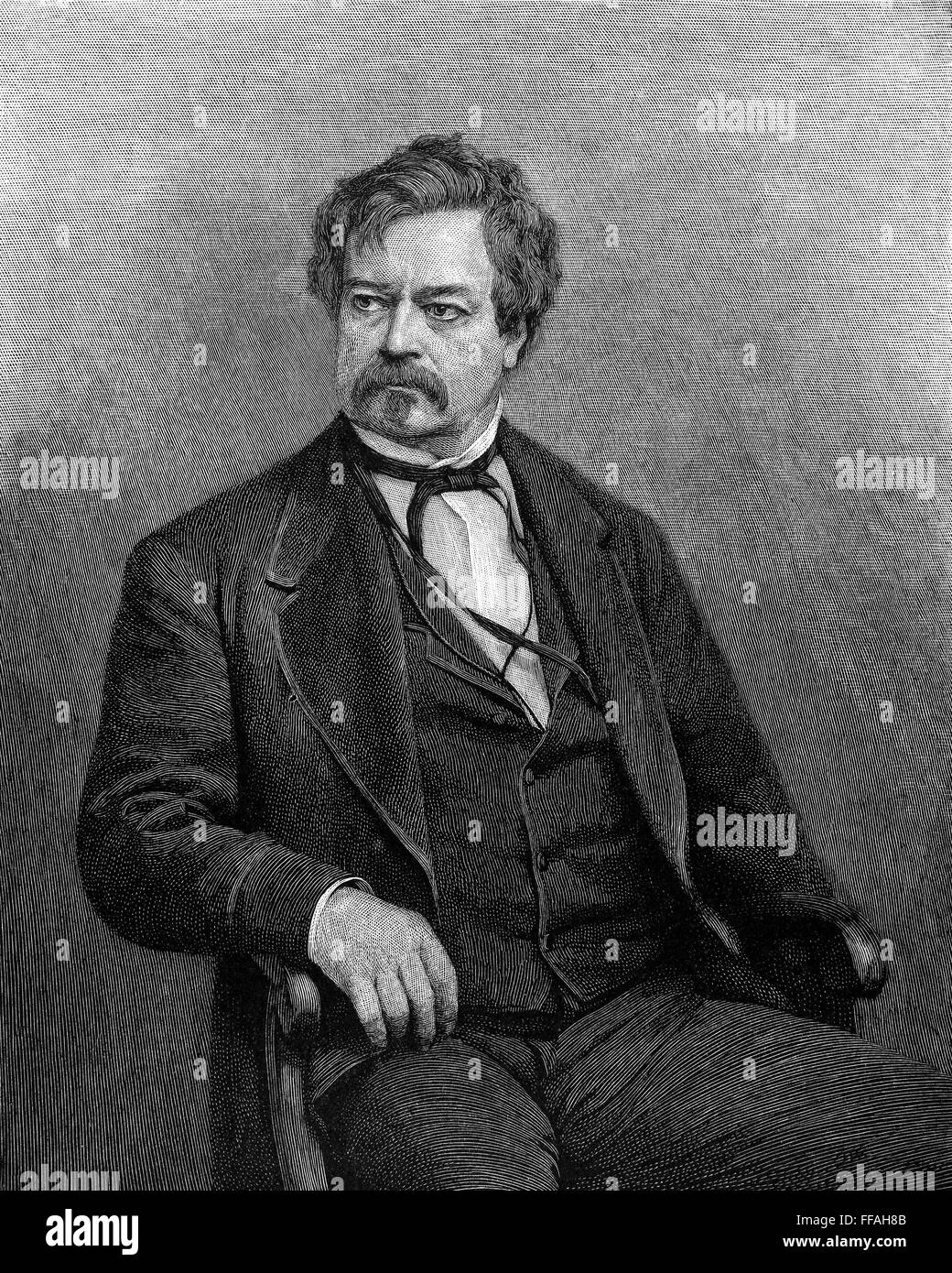 EDWIN FORREST (1806-1872). /nAmerican actor. Wood engraving, late 19th ...