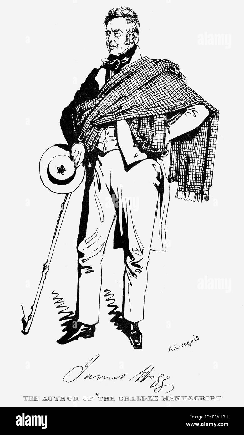 JAMES HOGG (1770-1835). /nScottish poet. Pen-and-ink drawing by Daniel ...