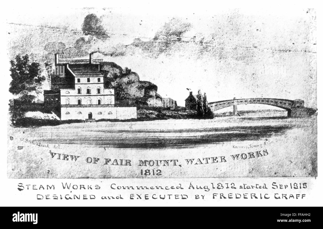 PHILADELPHIA: WATER WORKS. /nThe Fair Mount Water Works at Philadelphia ...