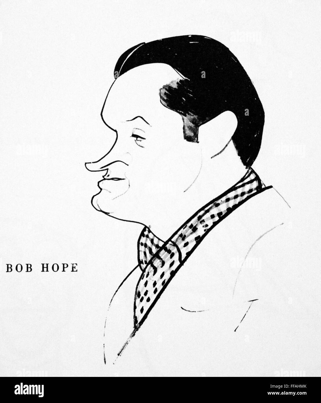 BOB HOPE (1903-2003). /nAmerican comedian. Caricature by Willian ...