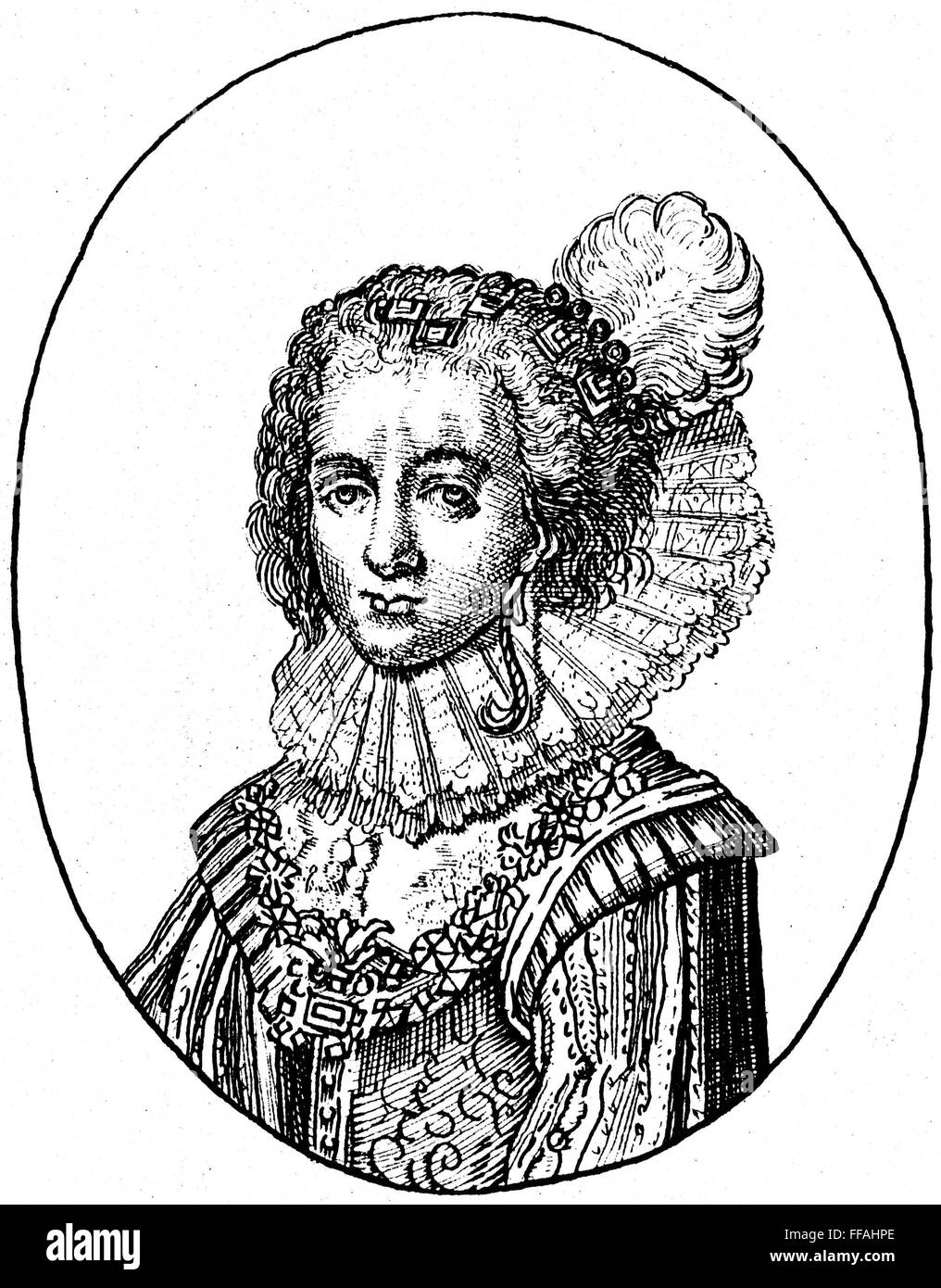 ELIZABETH STUART (1596-1662). /nQueen of Frederick V, Elector Palatine ...