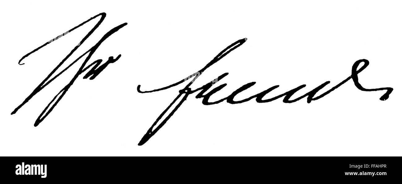 SIGMUND FREUD (1856-1939). /nAustrian neurologist. Autograph signature ...