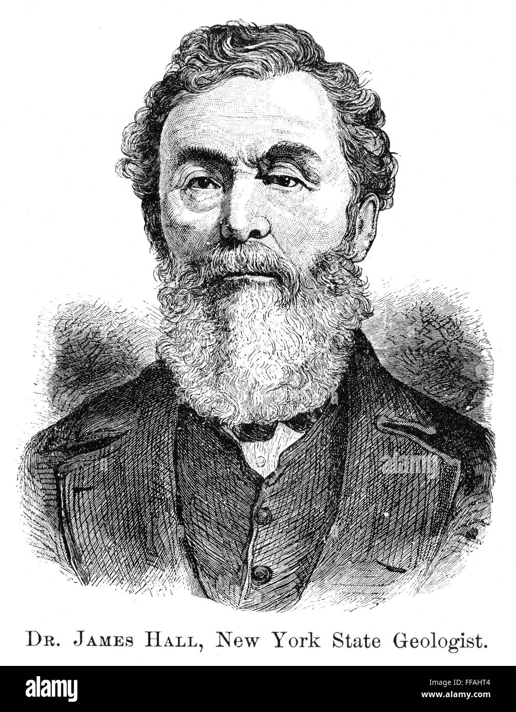 JAMES HALL (1811-1898). /nAmerican geologist and paleontologist. Wood ...