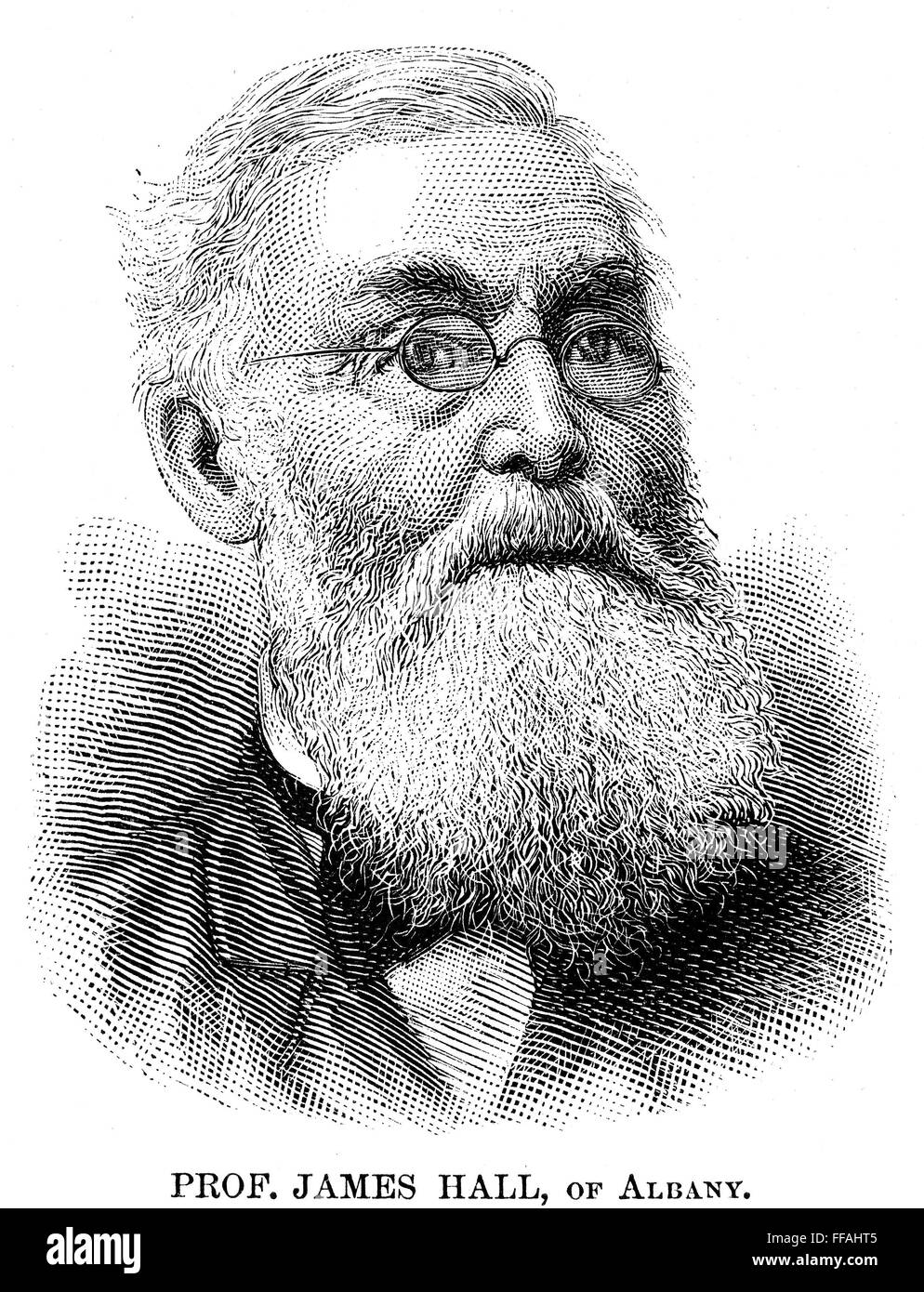 JAMES HALL (1811-1898). /nAmerican geologist and paleontologist. Wood ...