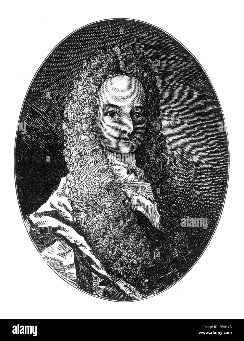 LEWIS MORRIS (1671-1746). /nAmerican jurist. Line engraving, 19th ...