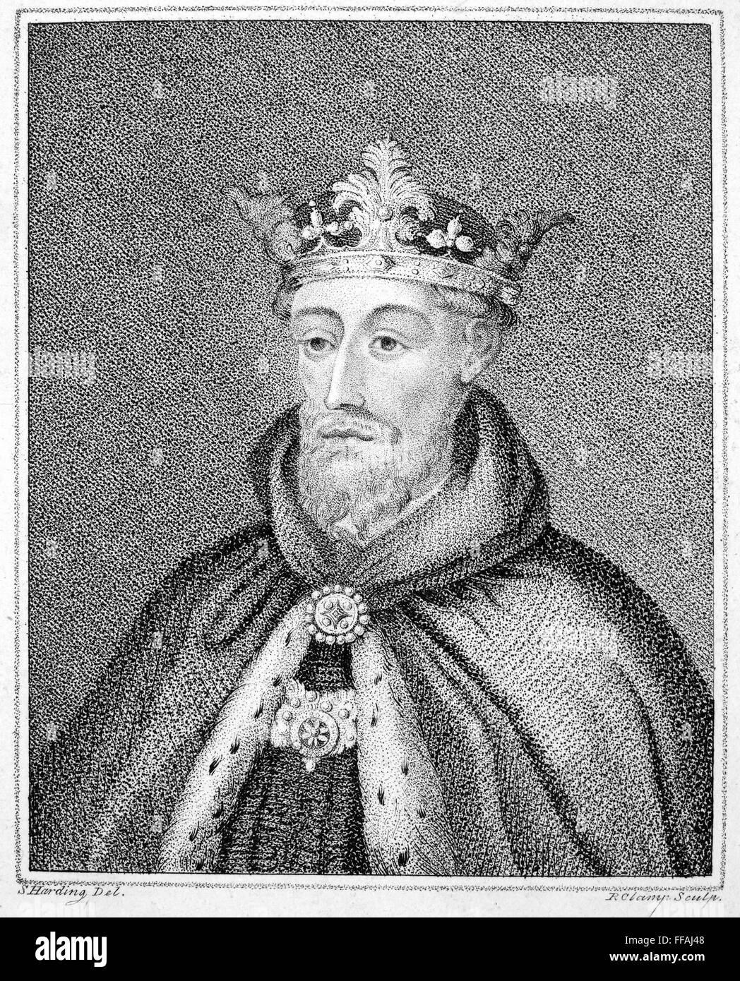 JOHN OF GAUNT (1340-1399). /nDuke of Lancaster. Stipple engraving ...