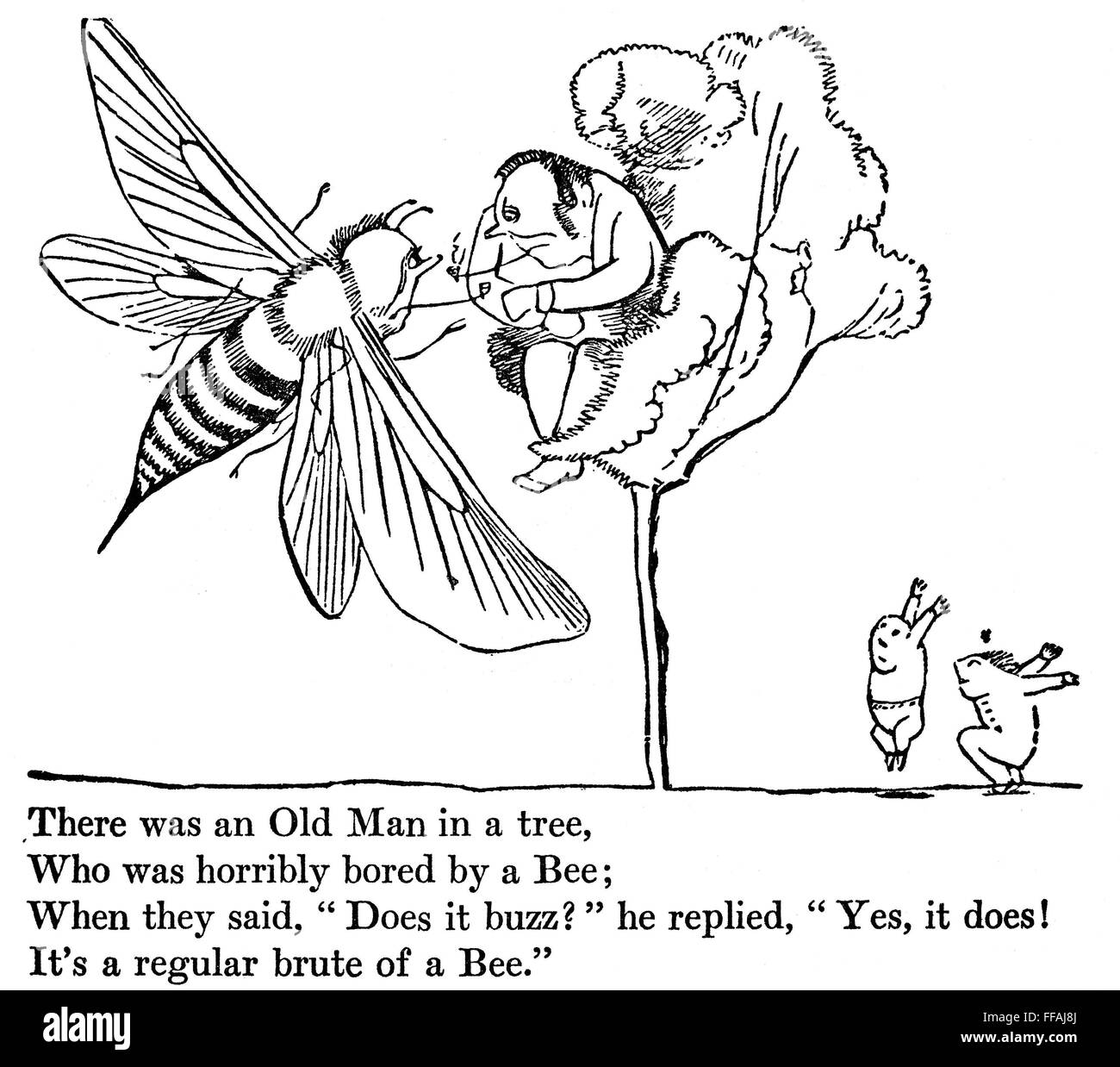 BOOK OF NONSENSE, 1846. /nLimerick and drawing by Edward Lear from his ...