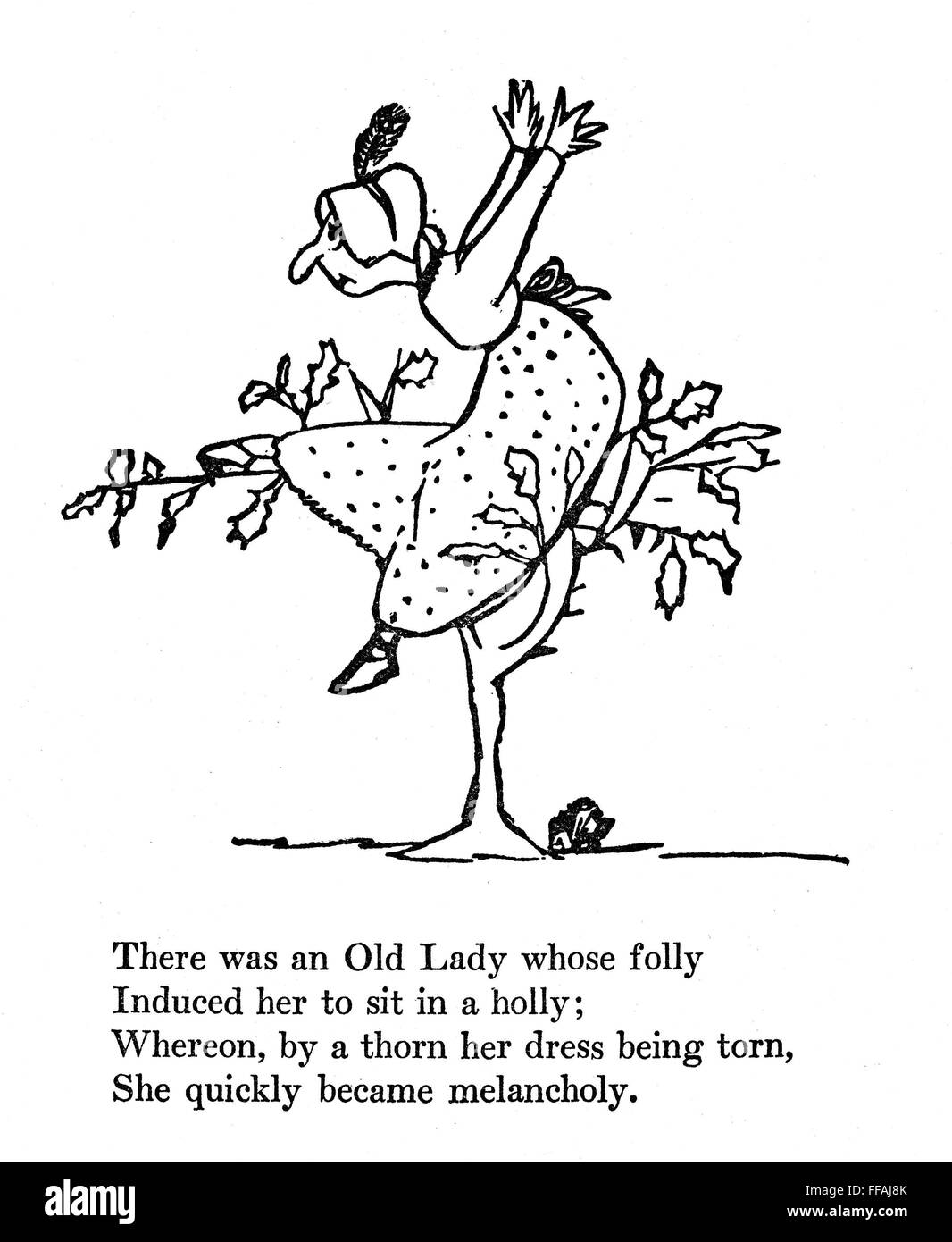 BOOK OF NONSENSE, 1846. /nLimerick and drawing by Edward Lear from his ...