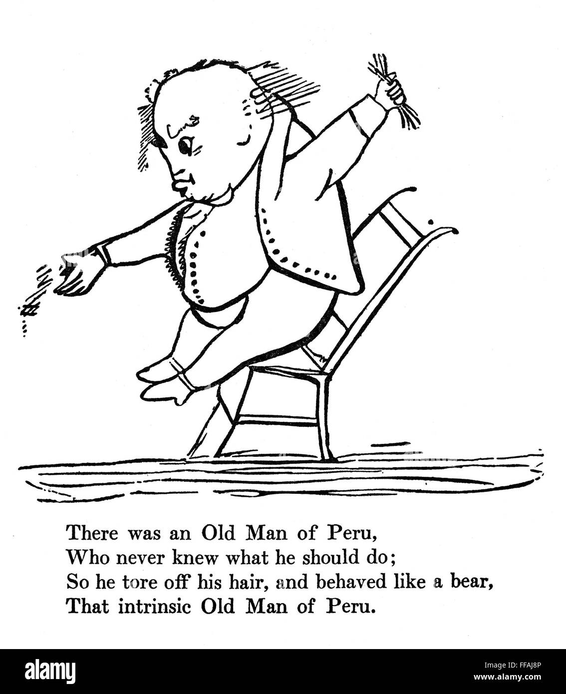 BOOK OF NONSENSE, 1846. /nLimerick and drawing by Edward Lear from his ...