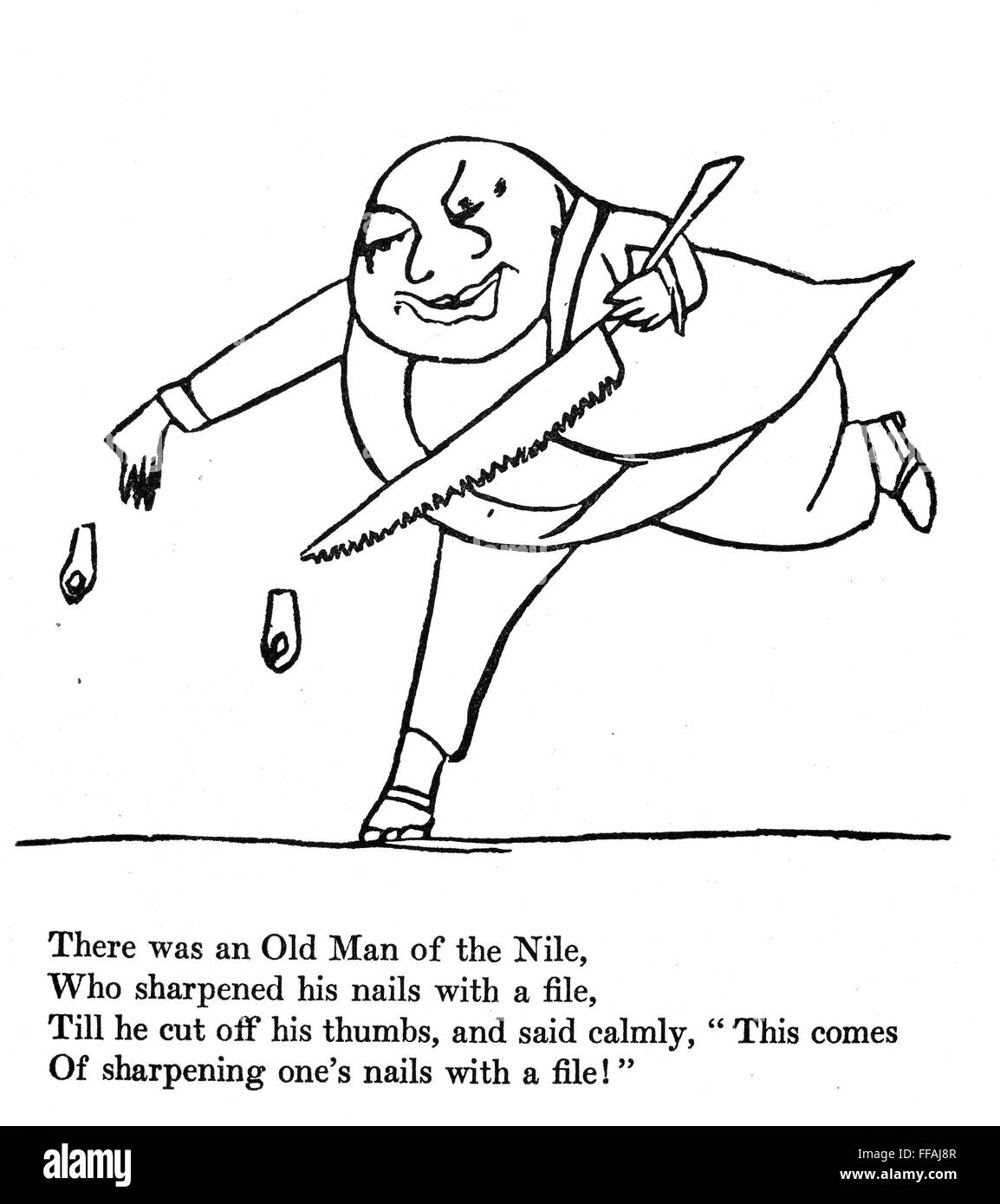 BOOK OF NONSENSE, 1846. /nLimerick and drawing by Edward Lear from his ...