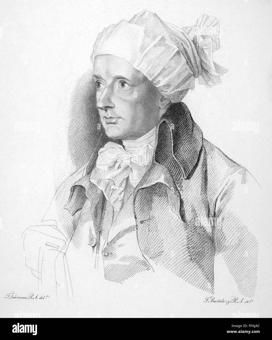 WILLIAM COWPER (1731-1800). /nEnglish poet. Stipple engraving, 1806, by ...