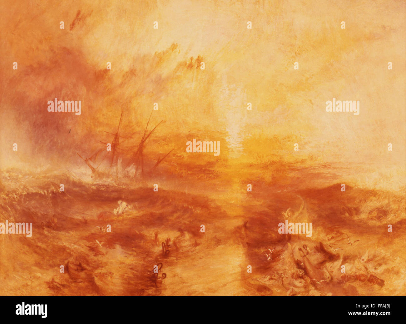 TURNER: SLAVE SHIP, 1840. /n'The Slave Ship.' Oil on canvas by Joseph ...