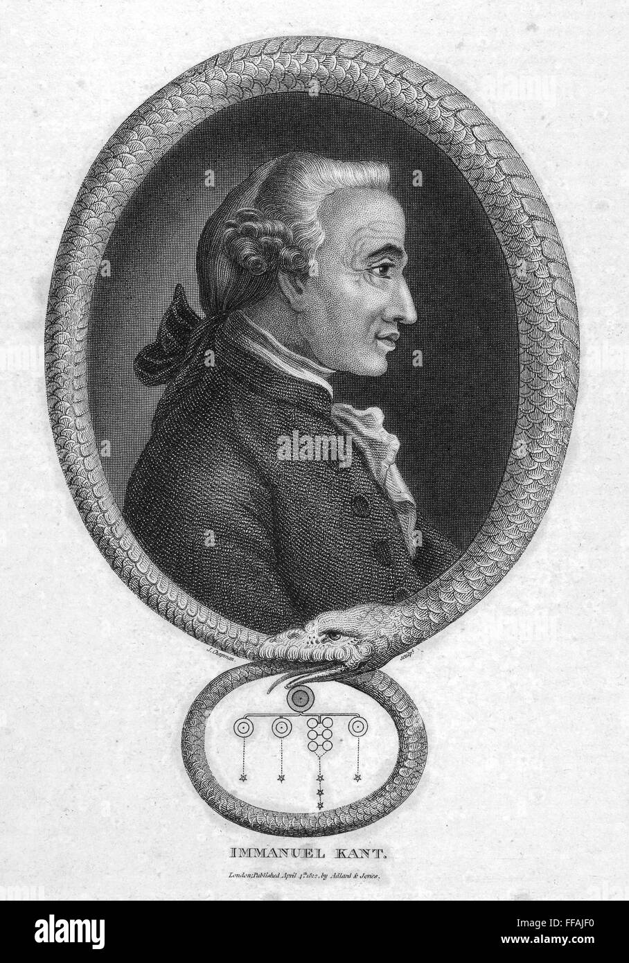 IMMANUEL KANT (1724-1804). /nGerman philosopher. Copper engraving ...