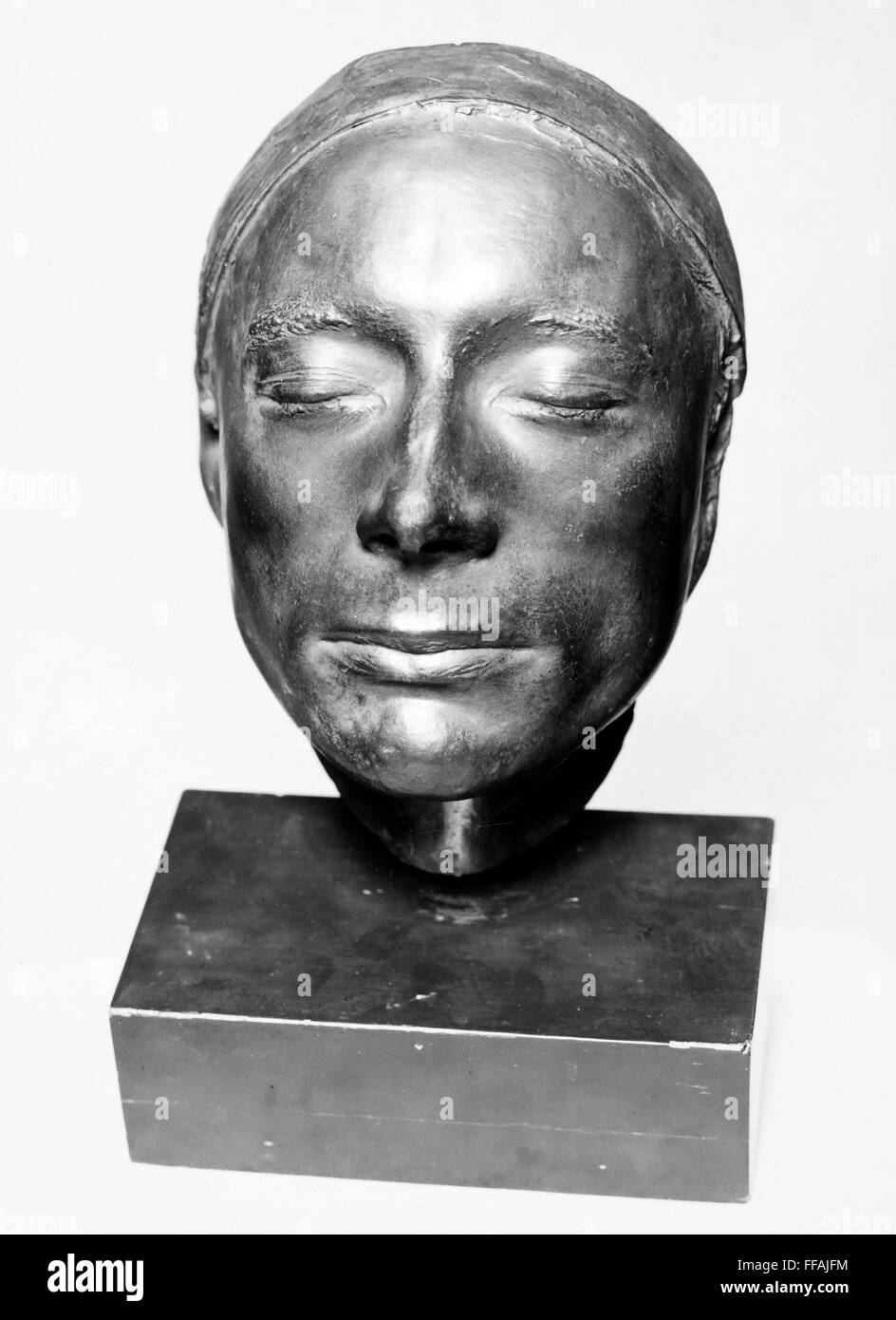 JOHN KEATS (1795-1821). /nEnglish poet. Electrotype of plaster-cast of ...
