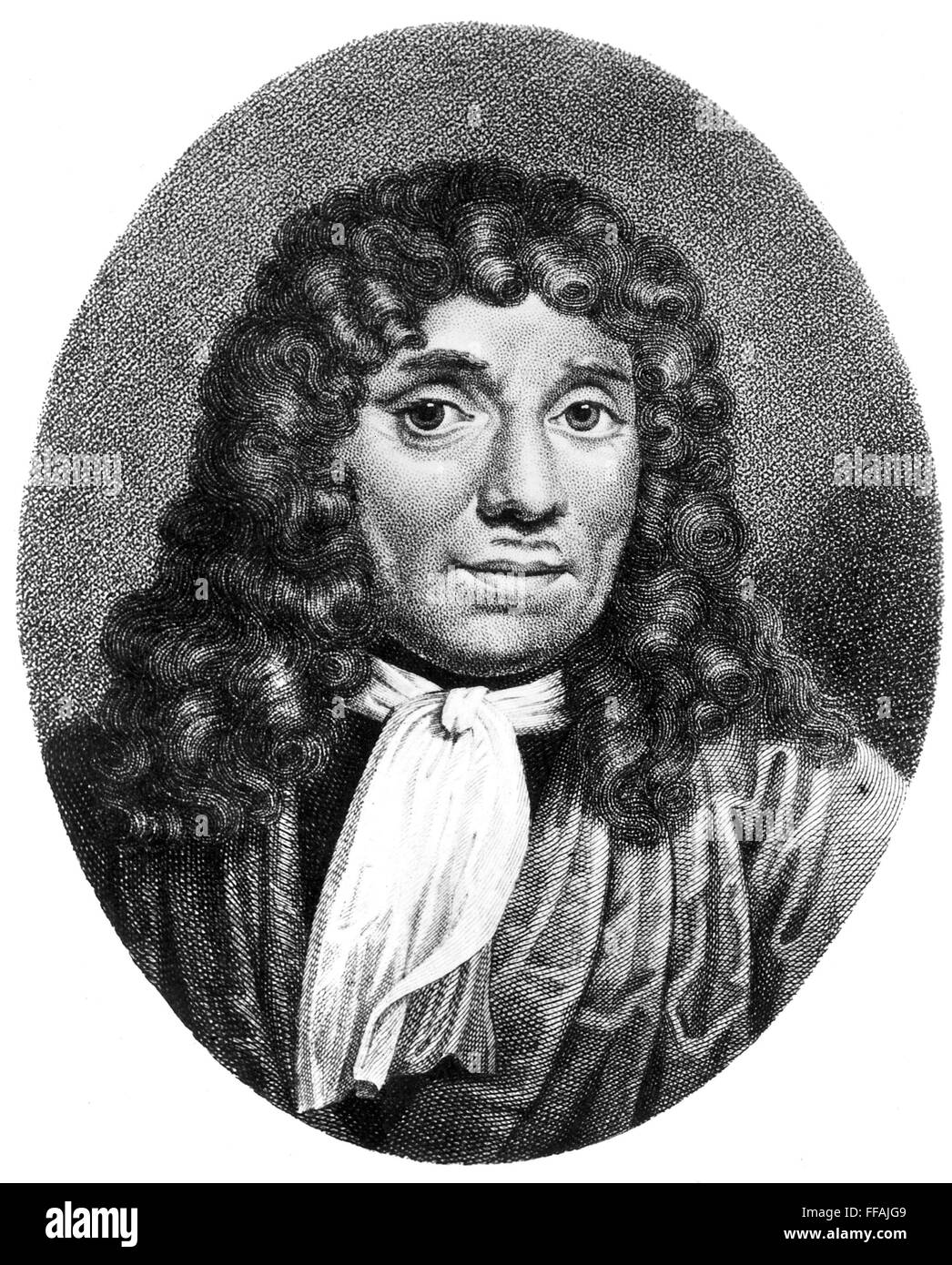 ANTON VAN LEEUWENHOEK /n(1632-1723). Dutch naturalist. Line and stipple ...