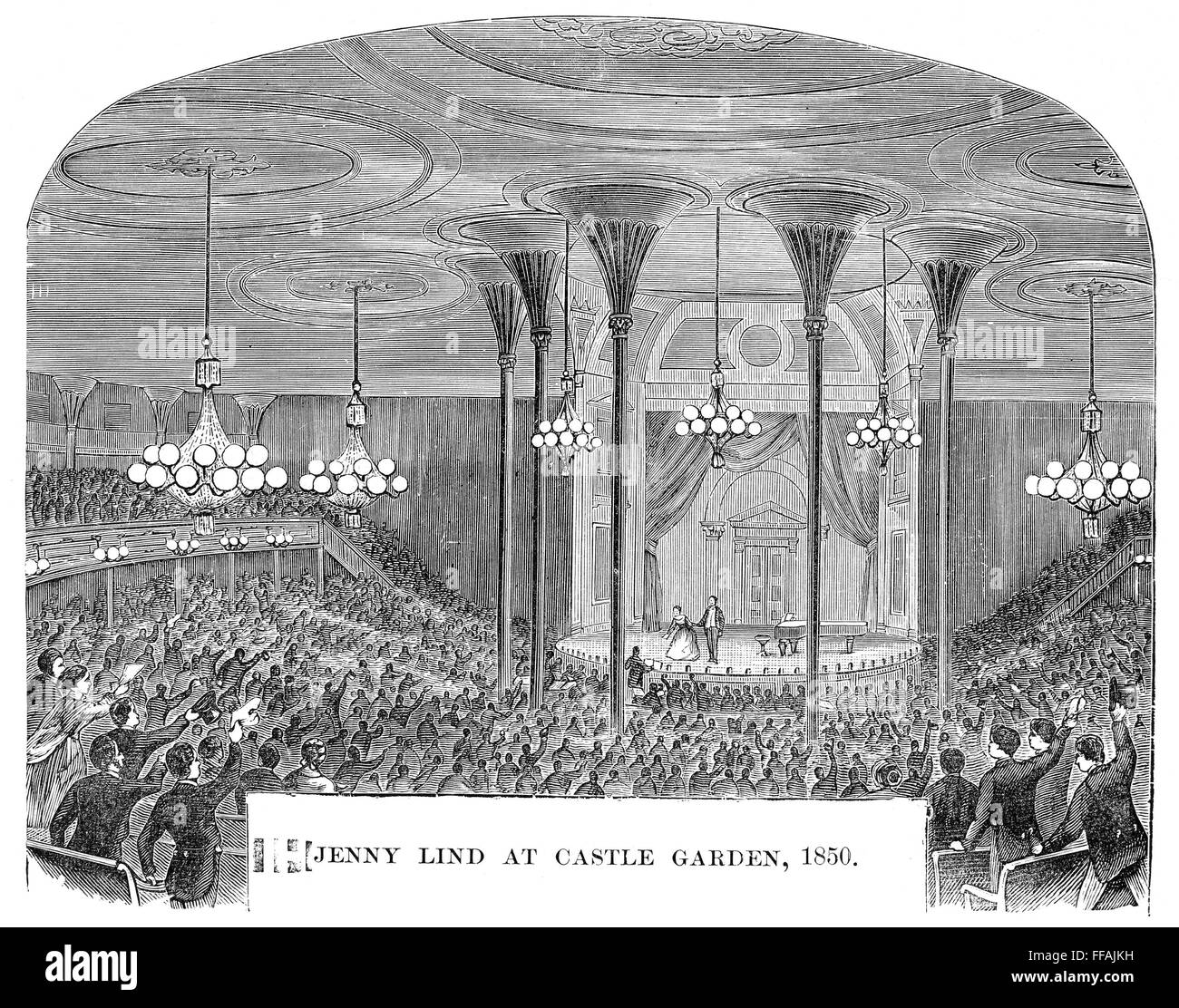 JENNY LIND (1820-1887). /nSwedish soprano singer. Jenny Lind taking a ...