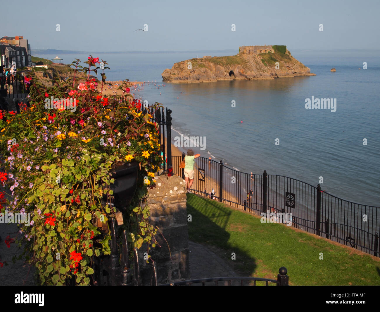 St Catherine's island and fort Tenby Pembrokeshire South Wales Stock ...