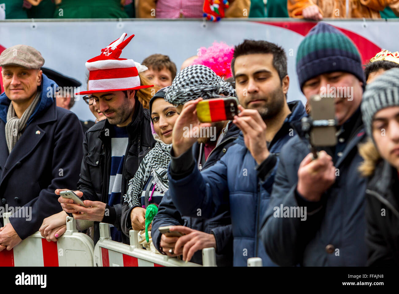 Street carnival parade and party in Cologne, Germany, at Carnival ...