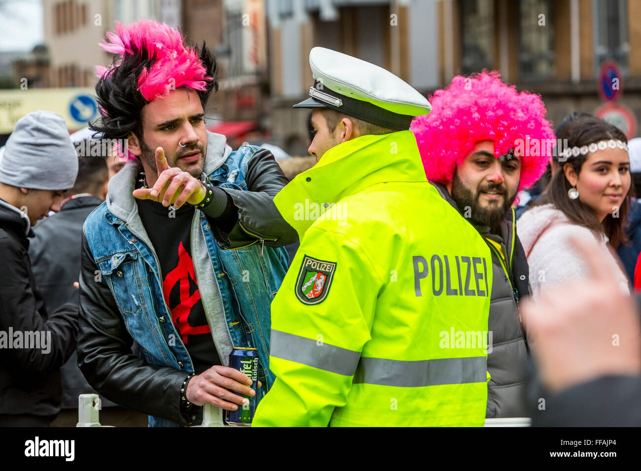 Police operation during street carnival in Cologne, Germany, during ...