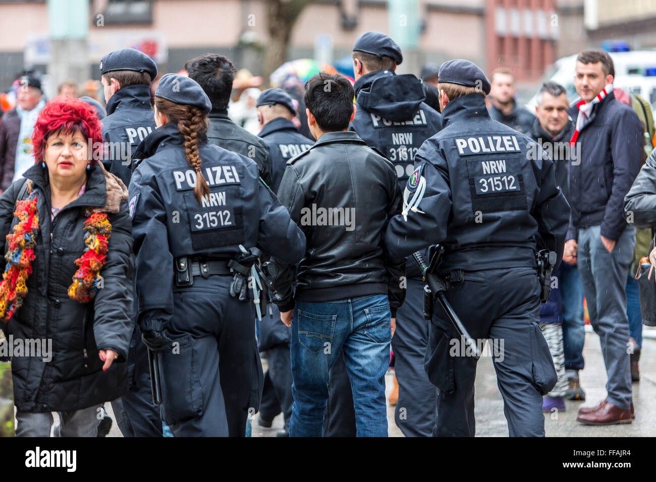 Police operation during street carnival in Cologne, Germany, during ...