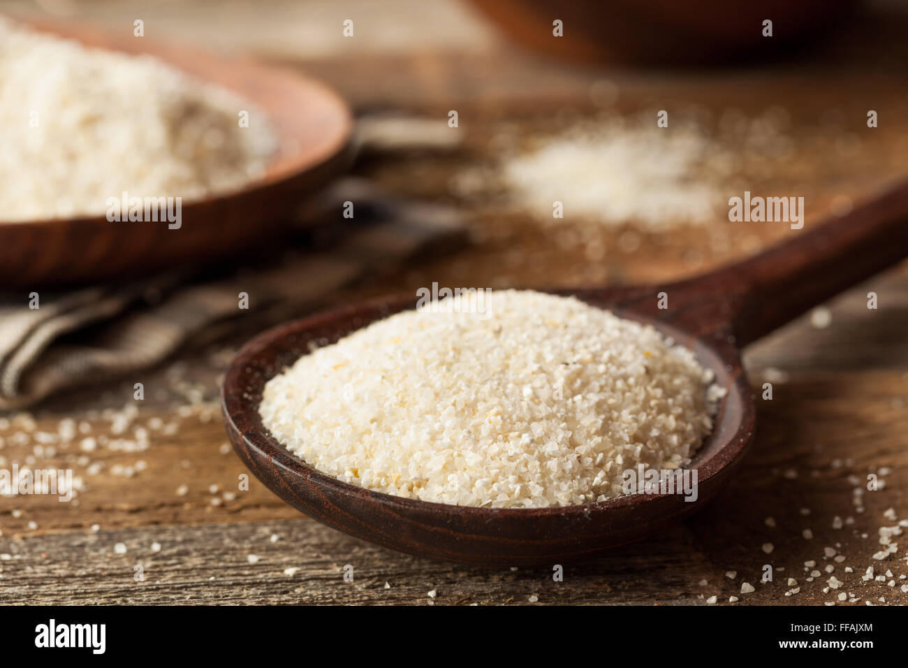 Raw Organic Dry Grits Ready to Cook Stock Photo - Alamy