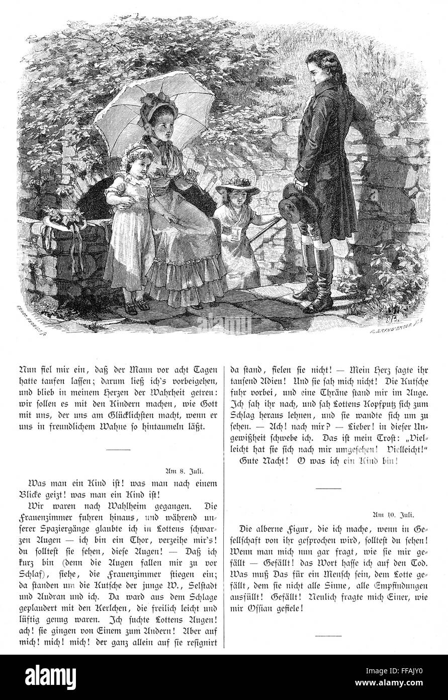 GOETHE: WERTHER. /n'Das Leiden des Jungen Werthers (The Sorrows of ...
