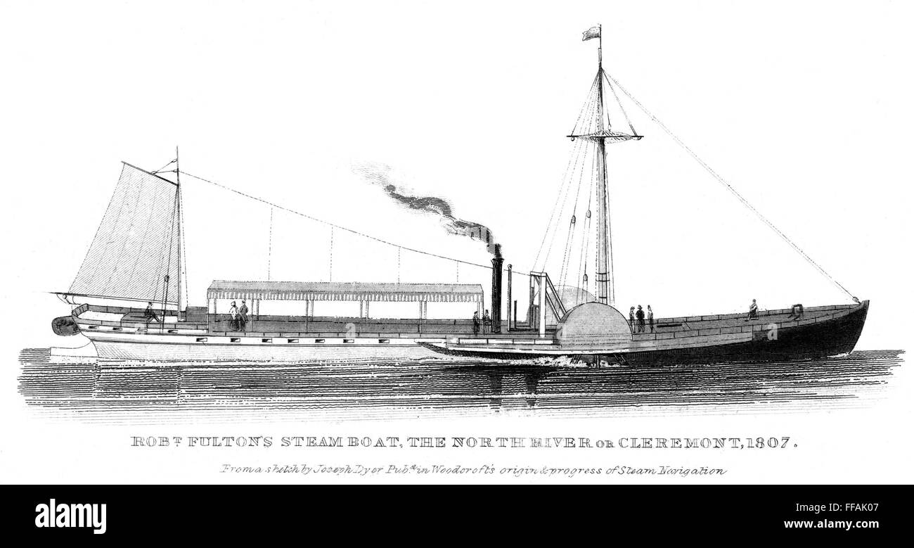 ROBERT FULTON'S CLERMONT. /nRobert Fulton's steamboat, 'Clermont ...