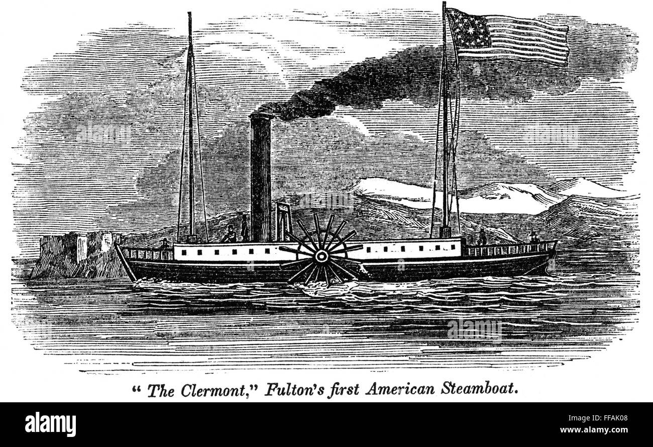 ROBERT FULTON'S CLERMONT. /nRobert Fulton's steamboat, 'Clermont ...