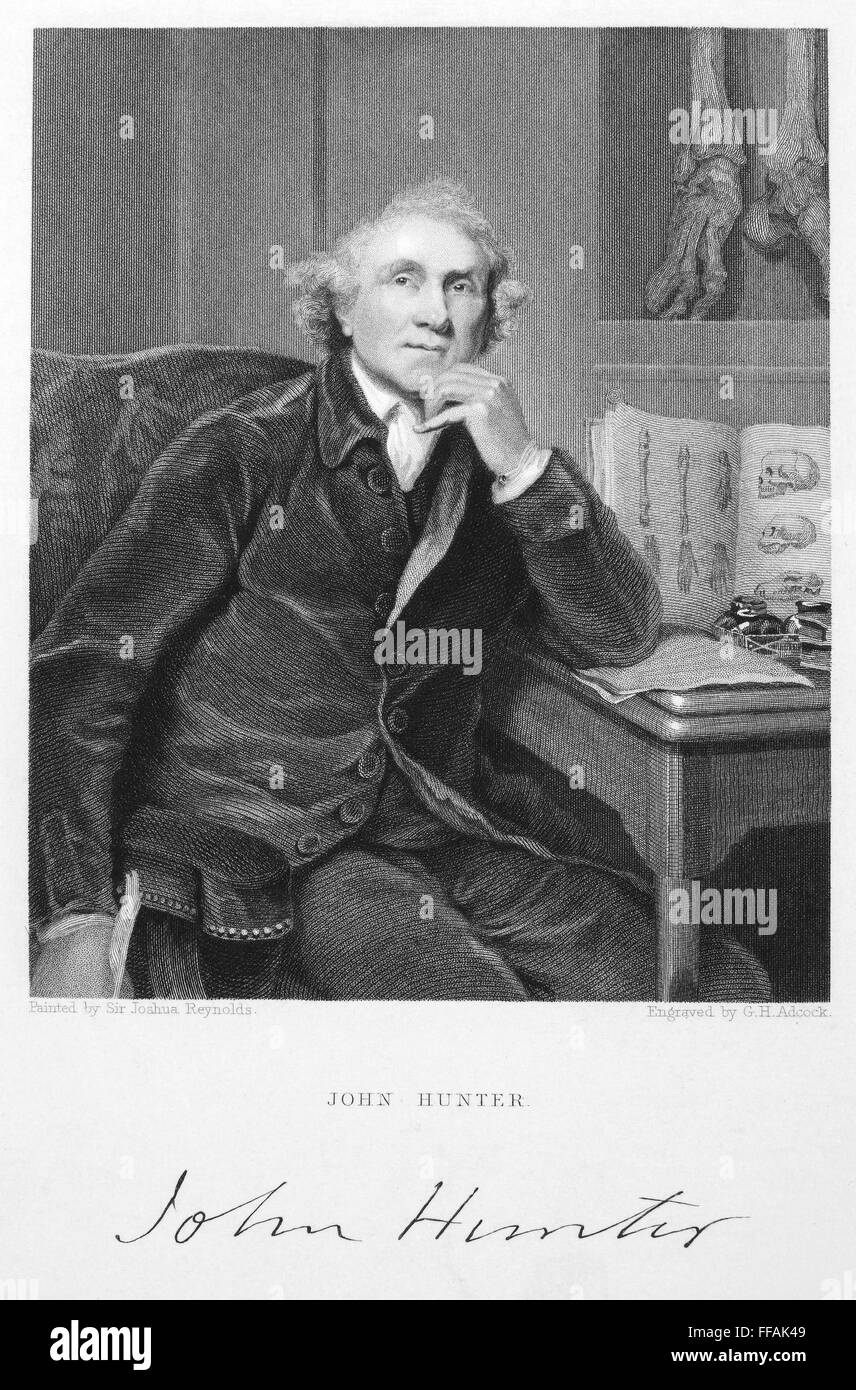 JOHN HUNTER (1728-1793). /nScottish surgeon and anatomist. Steel ...