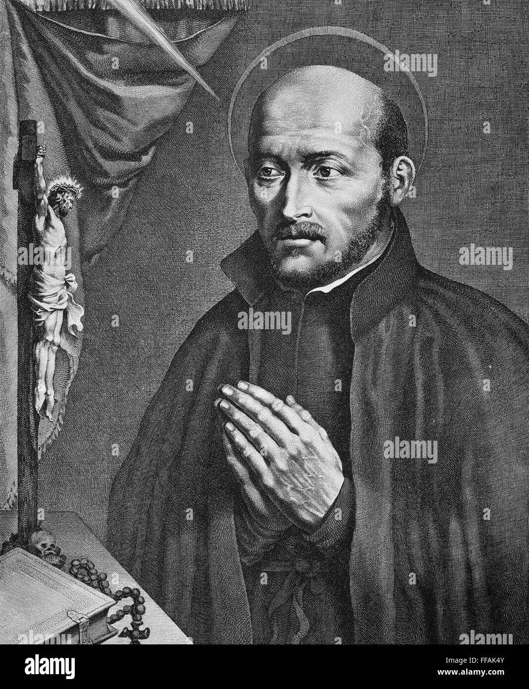 ST. IGNATIUS LOYOLA /n(1491-1556). /nSpanish soldier and ecclesiastic. Line engraving, 1621, by ...