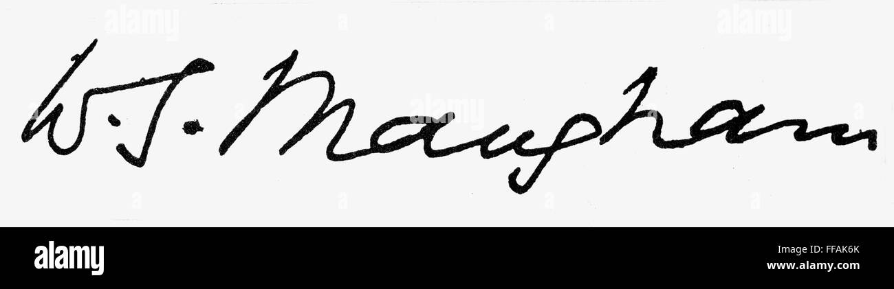 WILLIAM SOMERSET MAUGHAM /n(1874-1965). English novelist and playwright ...