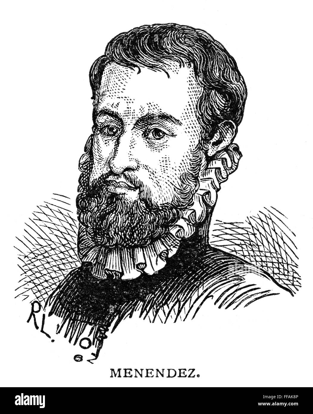 PEDRO MENENDEZ DE AVILES /n(1519-1574). Spanish mariner and founder of ...