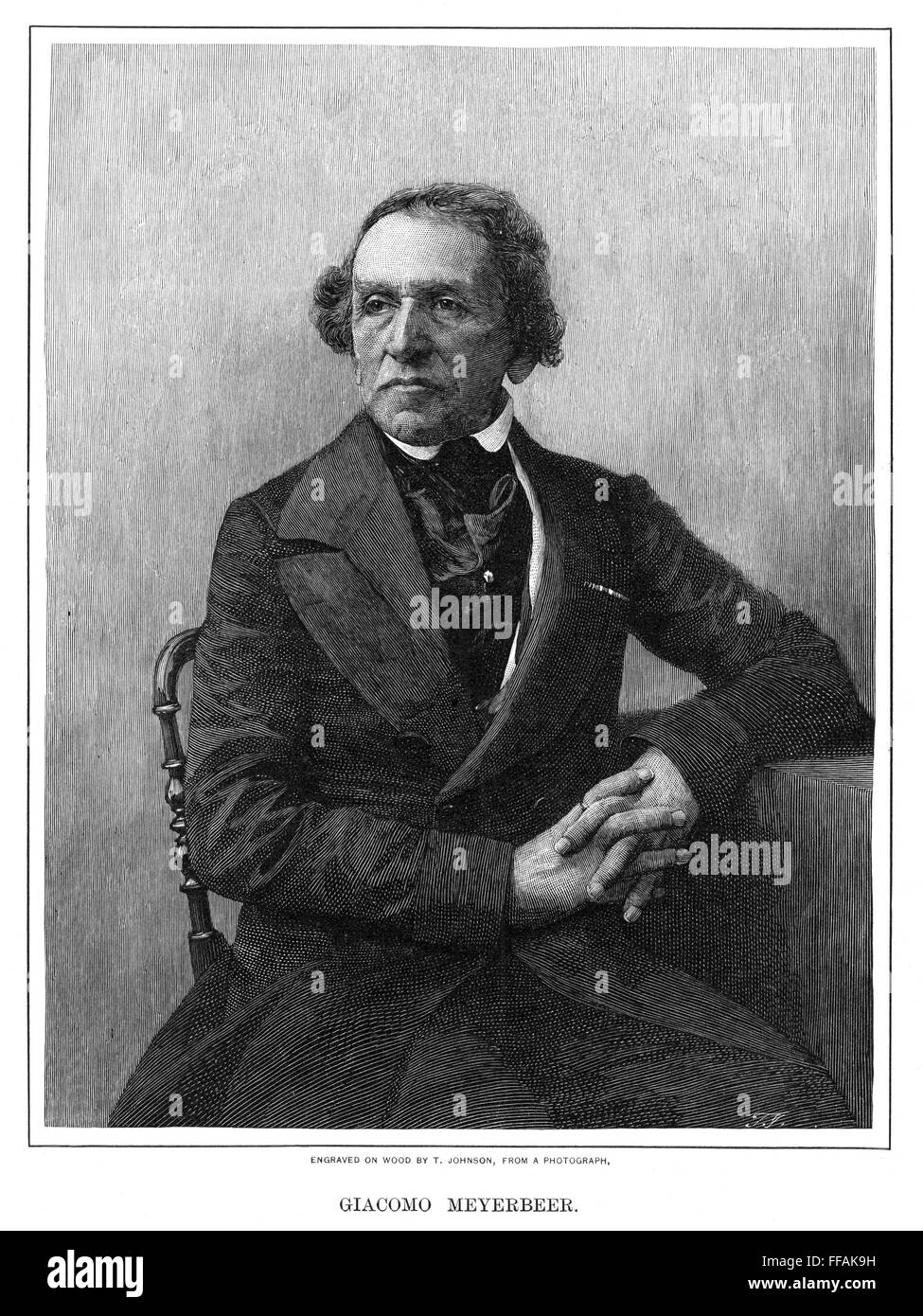 GIACOMO MEYERBEER /n(1791-1864). German composer. Wood engraving, 1900 ...