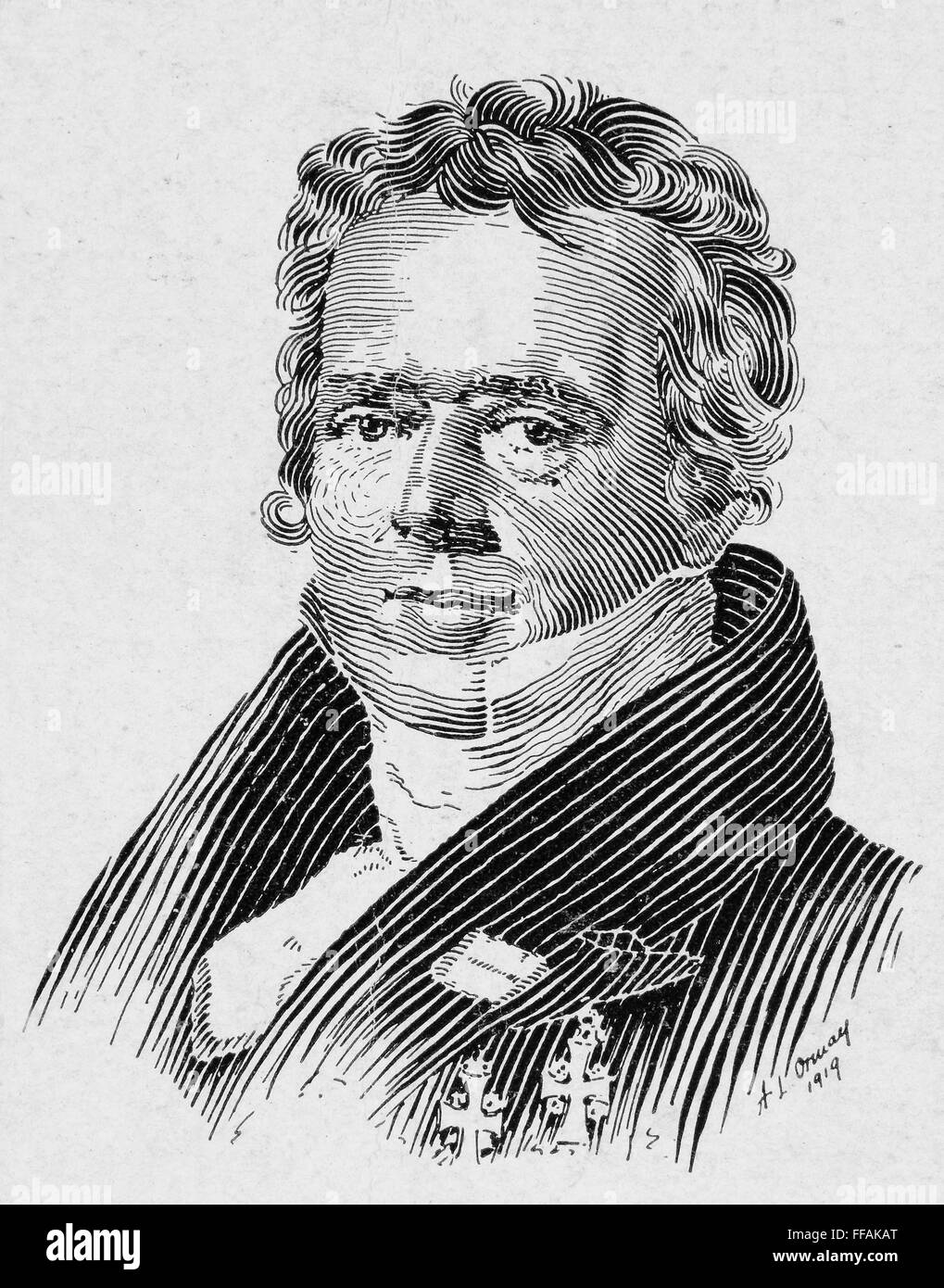 HANS CHRISTIAN OERSTED /n(1777-1851). Danish physicist Stock Photo - Alamy