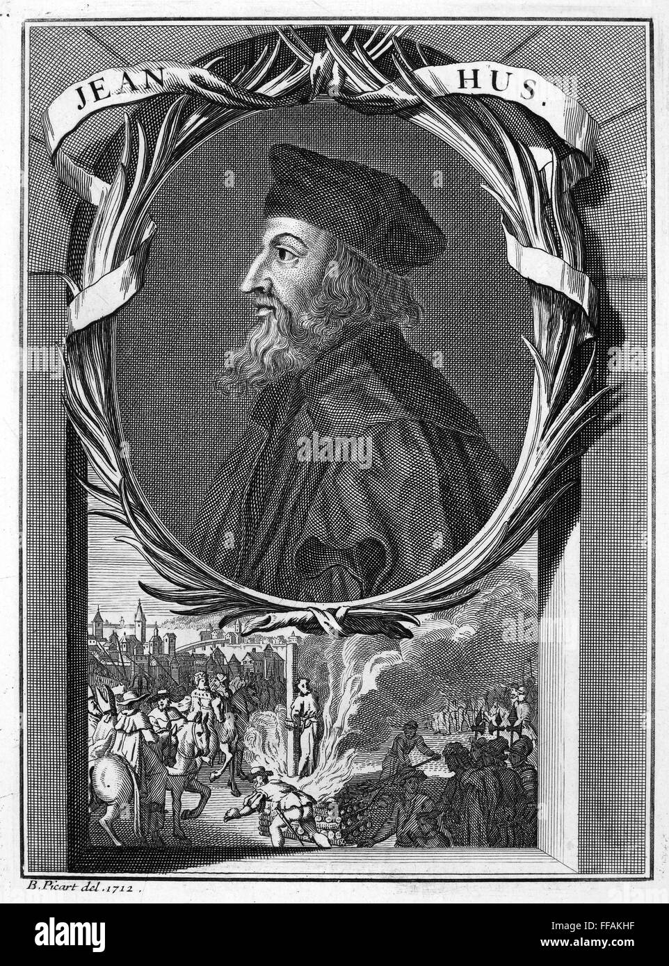 JAN HUS (c1369-1415). /nBohemian religious reformer. Copper engraving ...