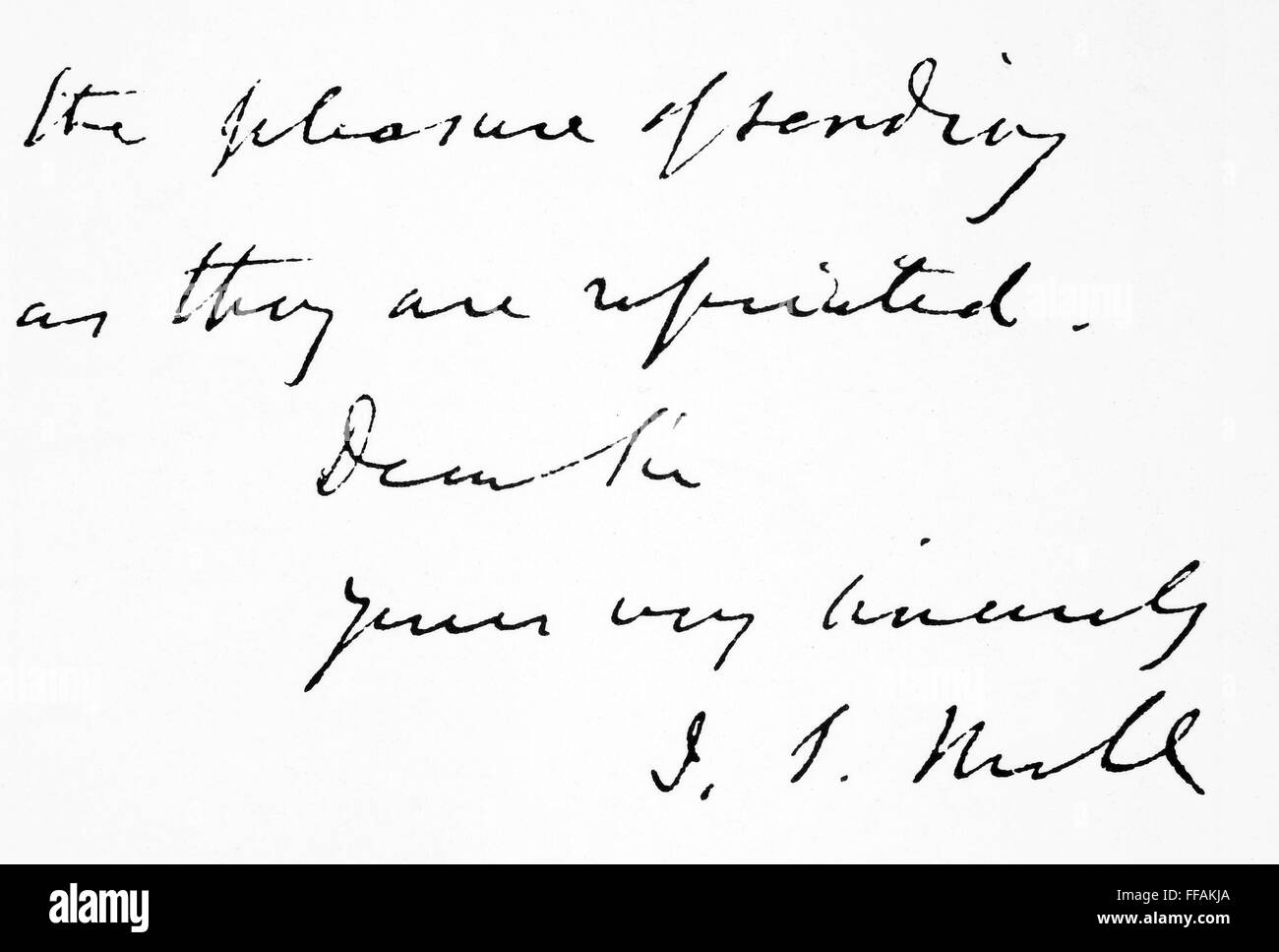 JOHN STUART MILL /n(1806-1873). English philosopher and economist ...