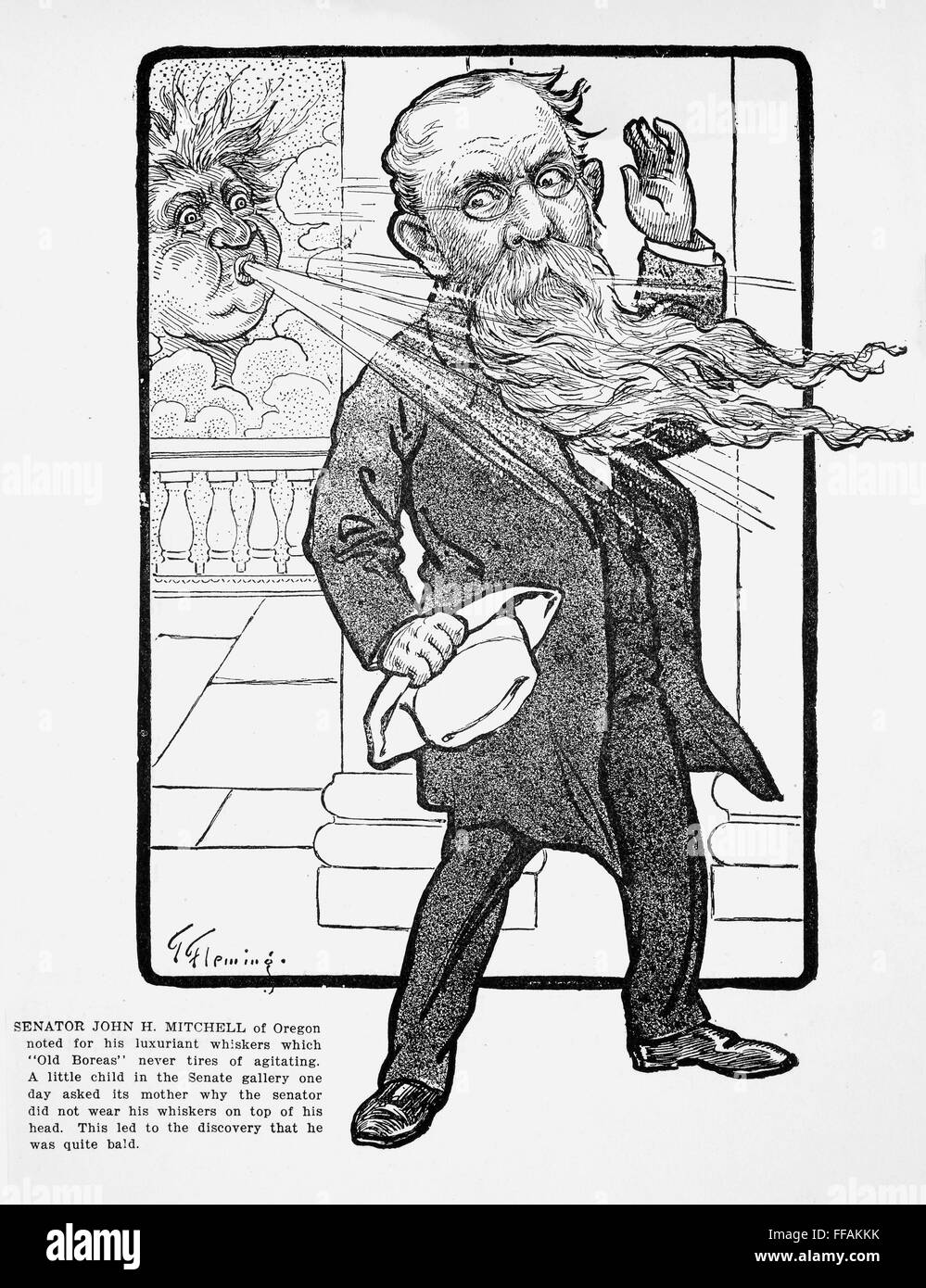 JOHN HIPPLE MITCHELL /n(1835-1905). American legislator. Caricature ...
